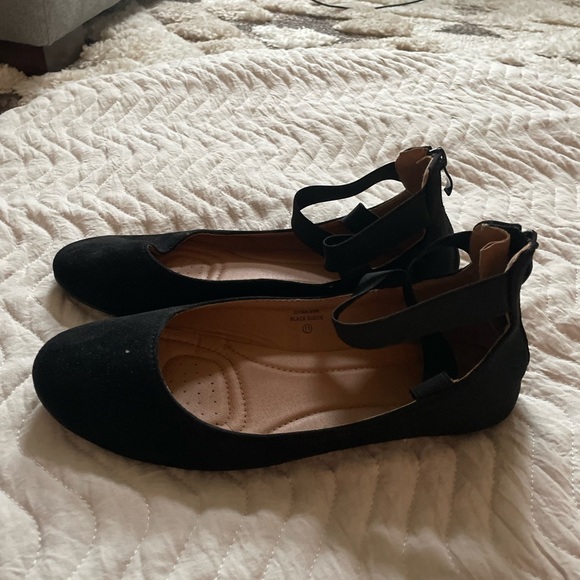 Anna | Shoes | New Anna Dana Closed Toe Ankle Strap Slide Flats Size 1 ...